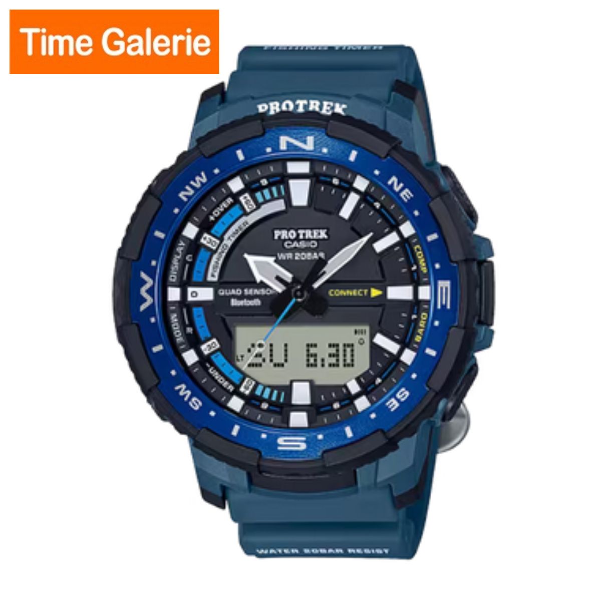 Casio Protrek PRT-B70-2DR Angler Line Bluetooth Link with Blue Strap ...