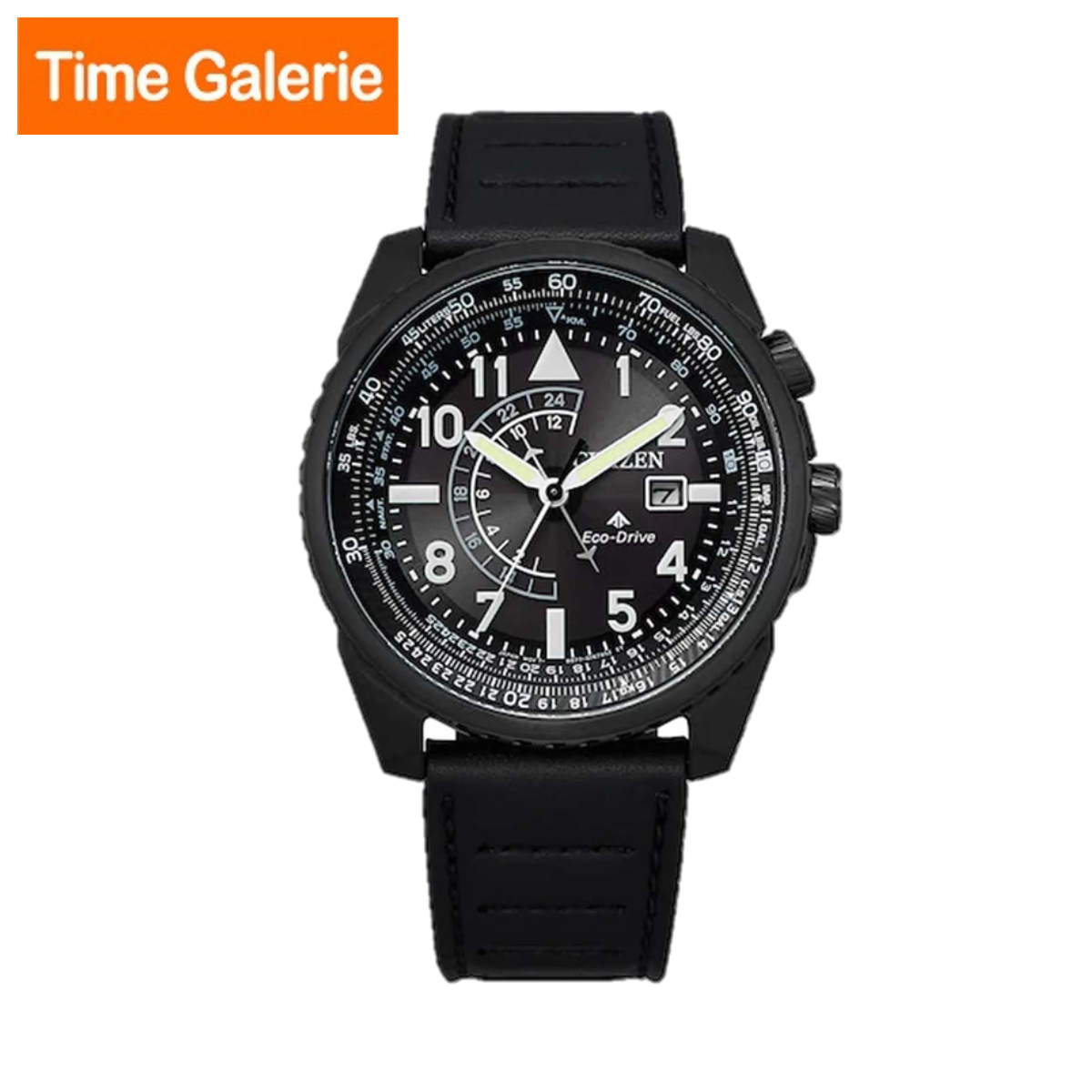 Citizen BJ7135-02E Promaster Nighthawk Black Dial Leather Strap Analog ...