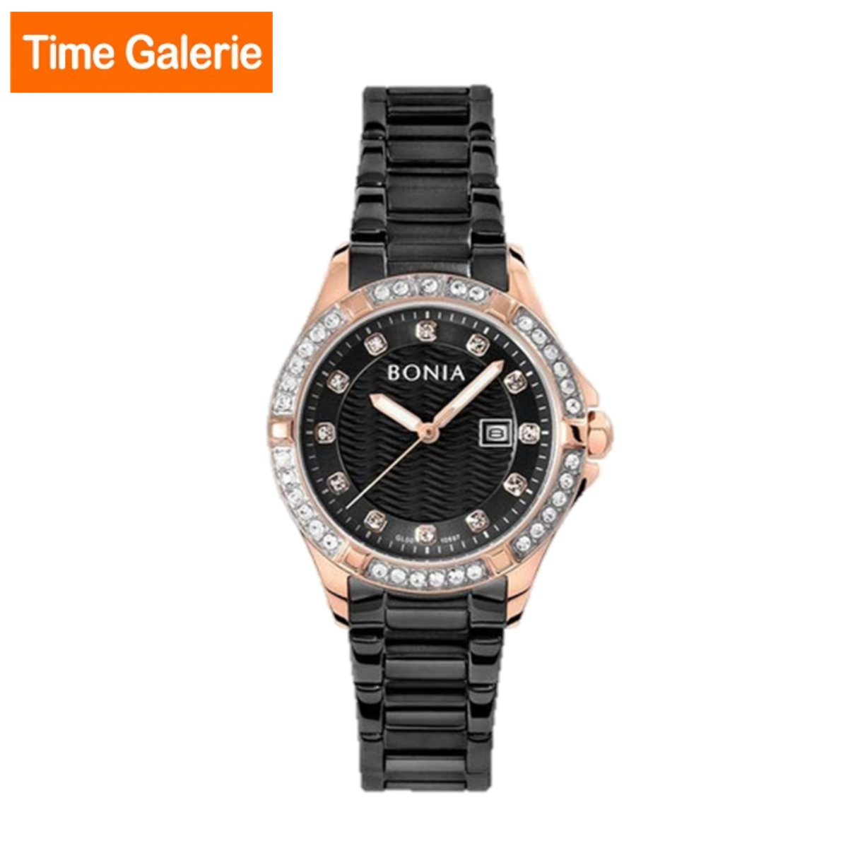 Bonia Women Elegance BNB10697-2037S Black Stainless Steel Strap with ...