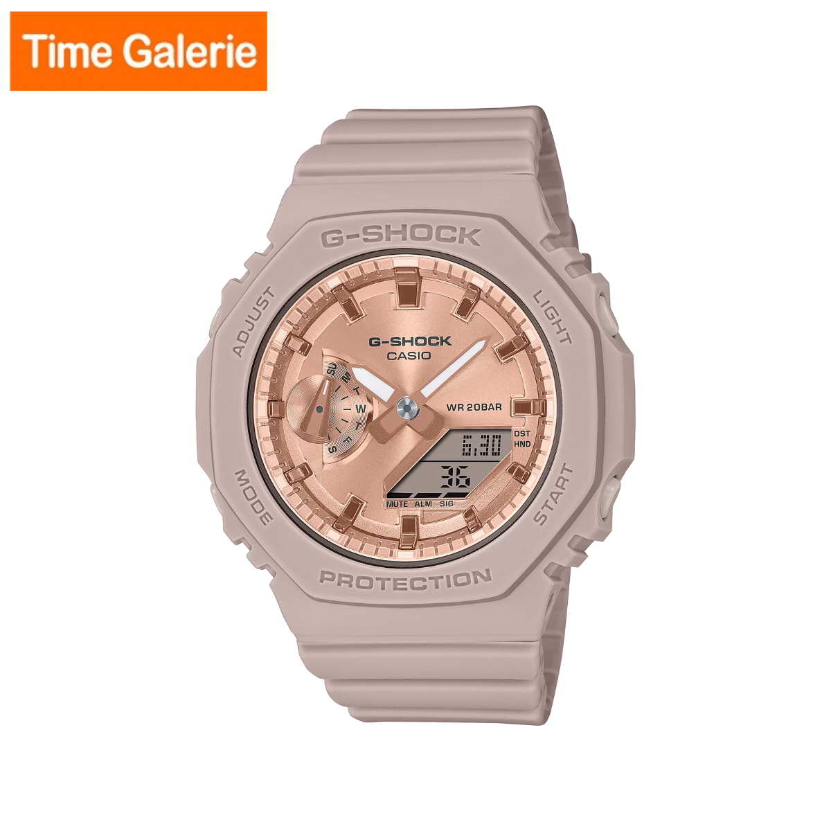 Casio G-Shock GMA-S2100MD-4A Purple Resin Band with Rose Gold Dial ...