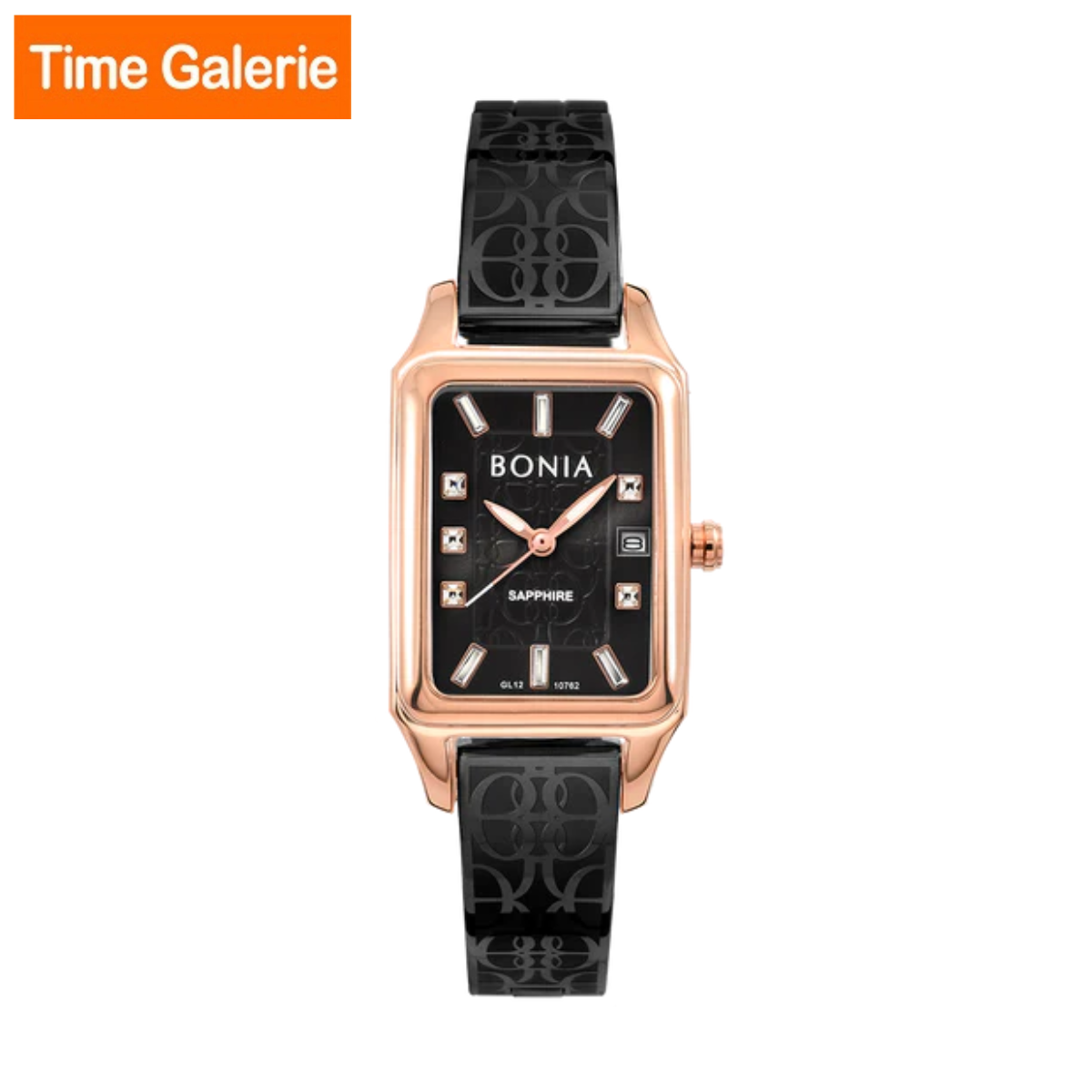 Bonia La Luna BNB10762-2037 Black Stainless Steel Strap Women Watch