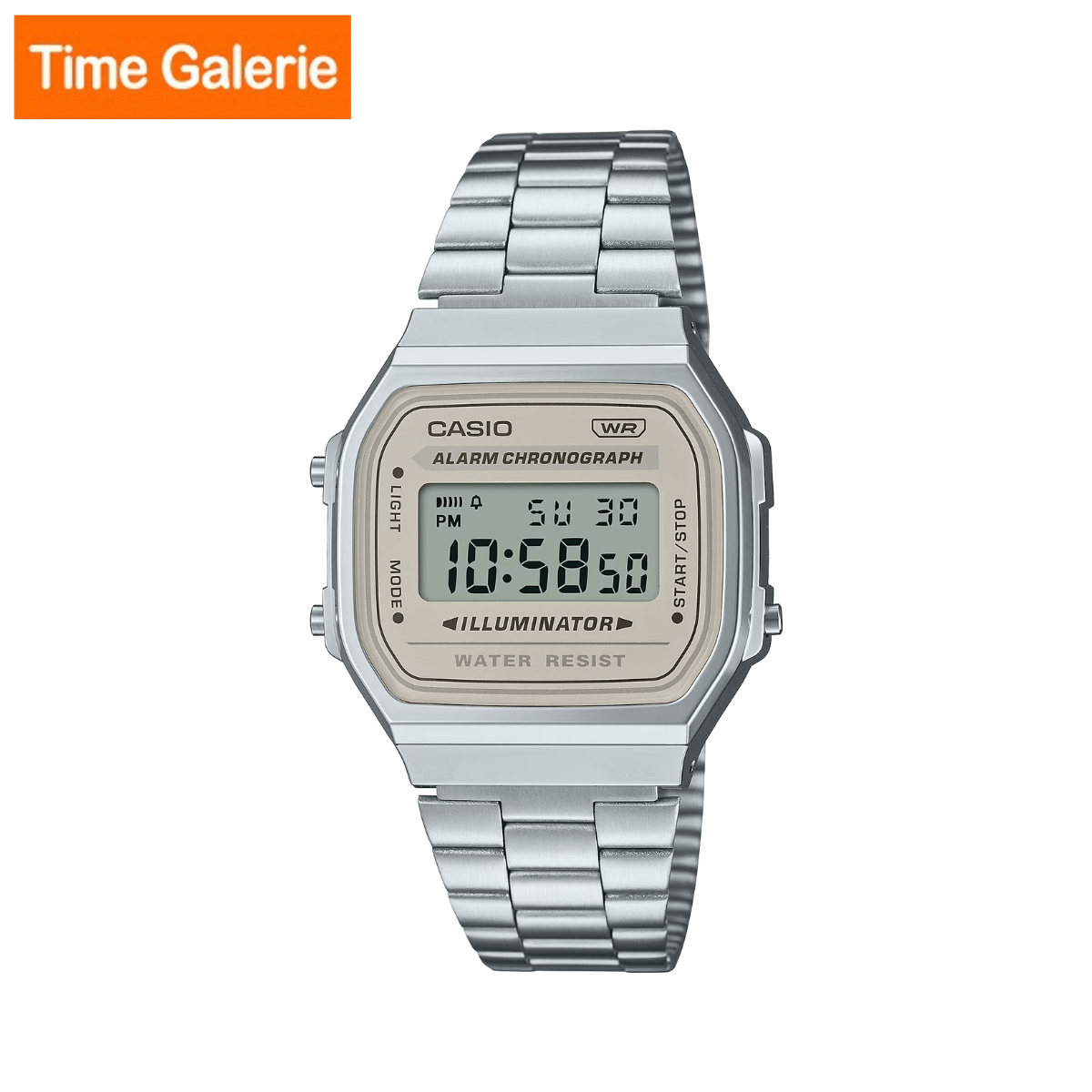 Casio Vintage A168WA-8A Silver Stainless Steel Band Men Watch / Women Watch