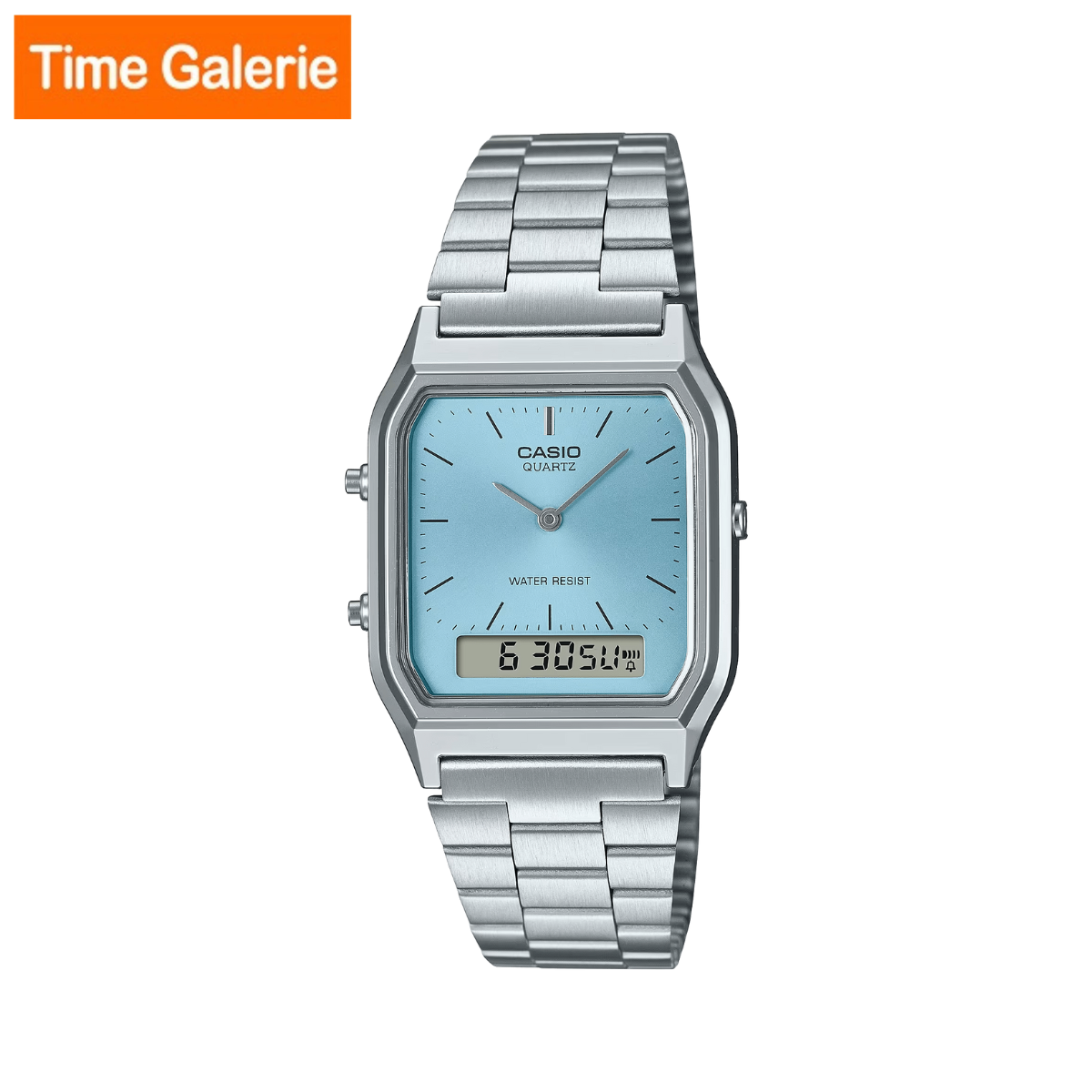 Casio Vintage AQ-230A-2A1 Silver Stainless Steel Band Men Watch / Women ...