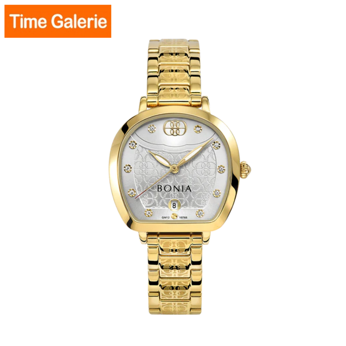 Bonia Sonia BNB10765-2217 Gold Stainless Steel Strap with Silver Dial ...