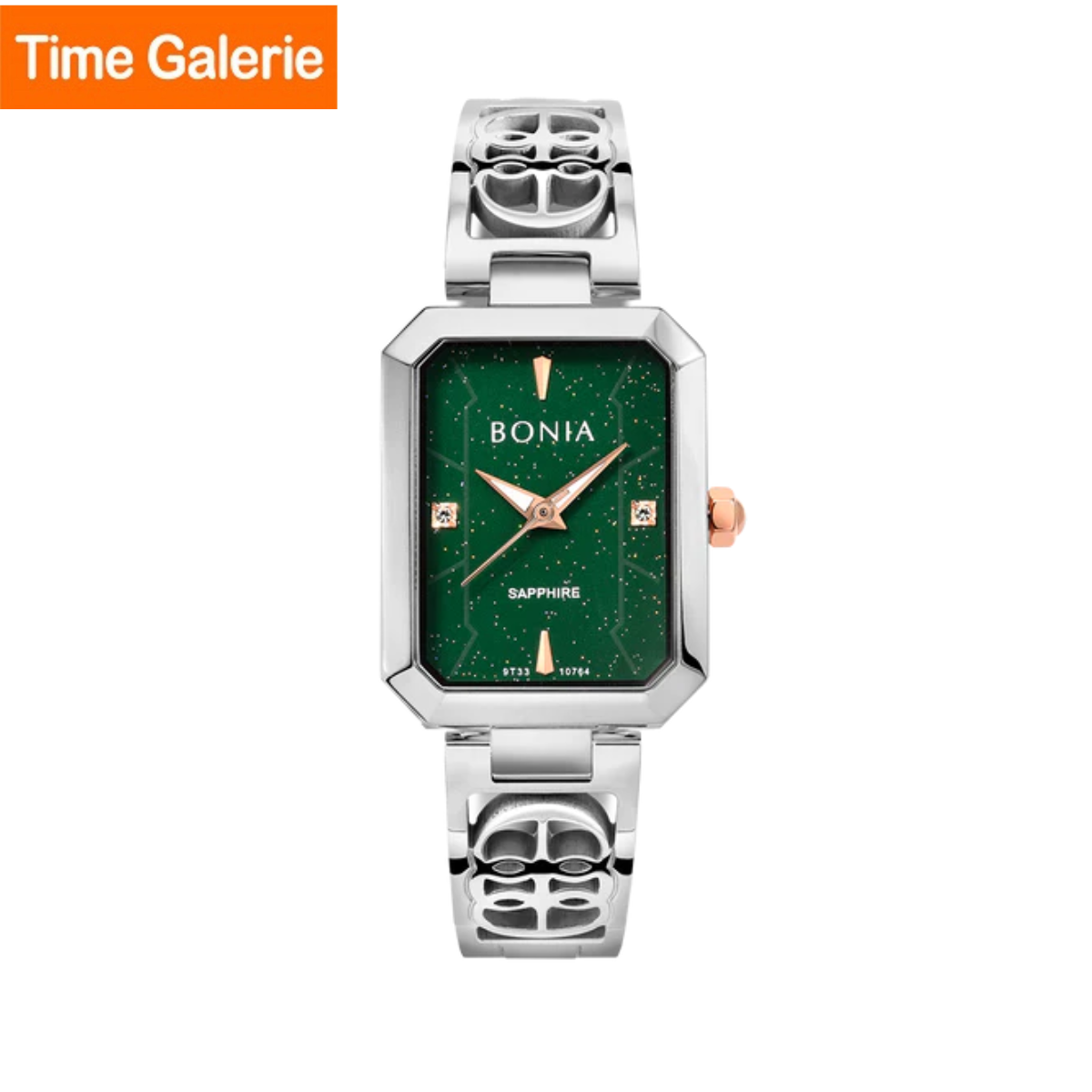 Bonia Sapphire Crystal BNB10764-2393 Green Dial with Silver Strap Women ...