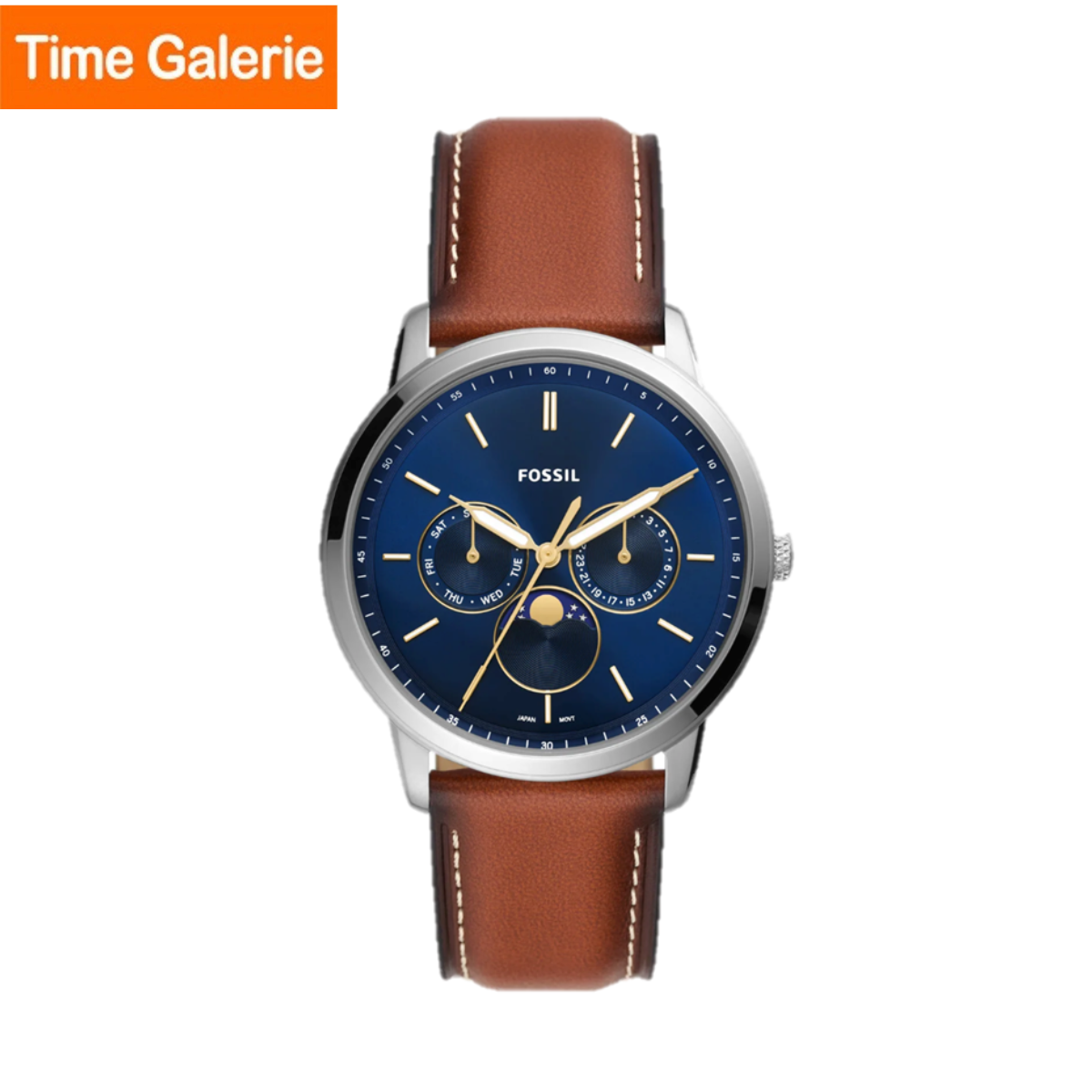 Fossil FS5903 Neutra Moonphase Multifunction Brown LiteHide™ Leather ...