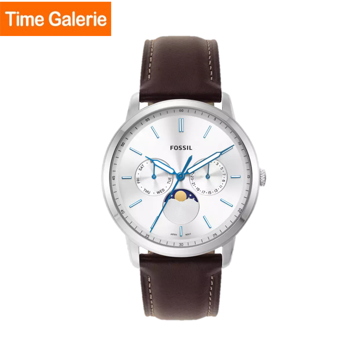 Fossil FS5905 Neutra Moonphase Multifunction Brown LiteHide™ Leather ...