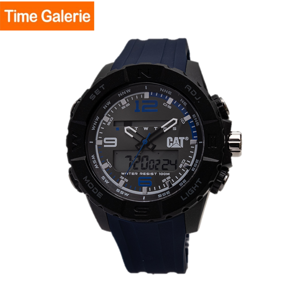 Caterpillar MG-164-26-536 Blue Silicon Strap Analog-Digital Men's Watch