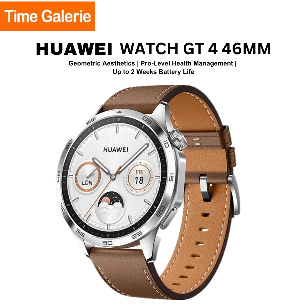 HUAWEI Watch GT4 46mm - Brown Color Men Smart Watch