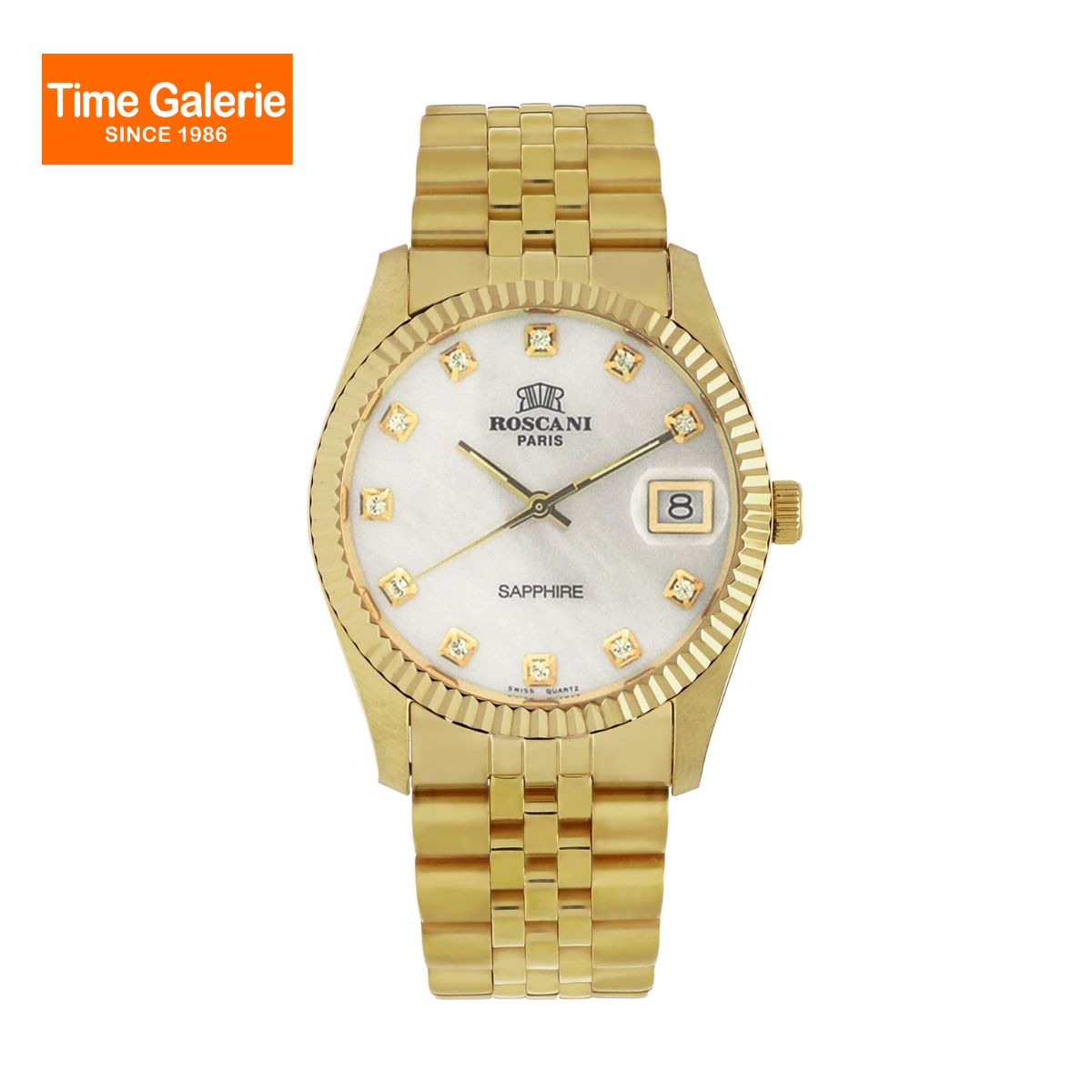 ROSCANI ROSW487528 White Dial Stainless Steel Strap Analog Men Watch