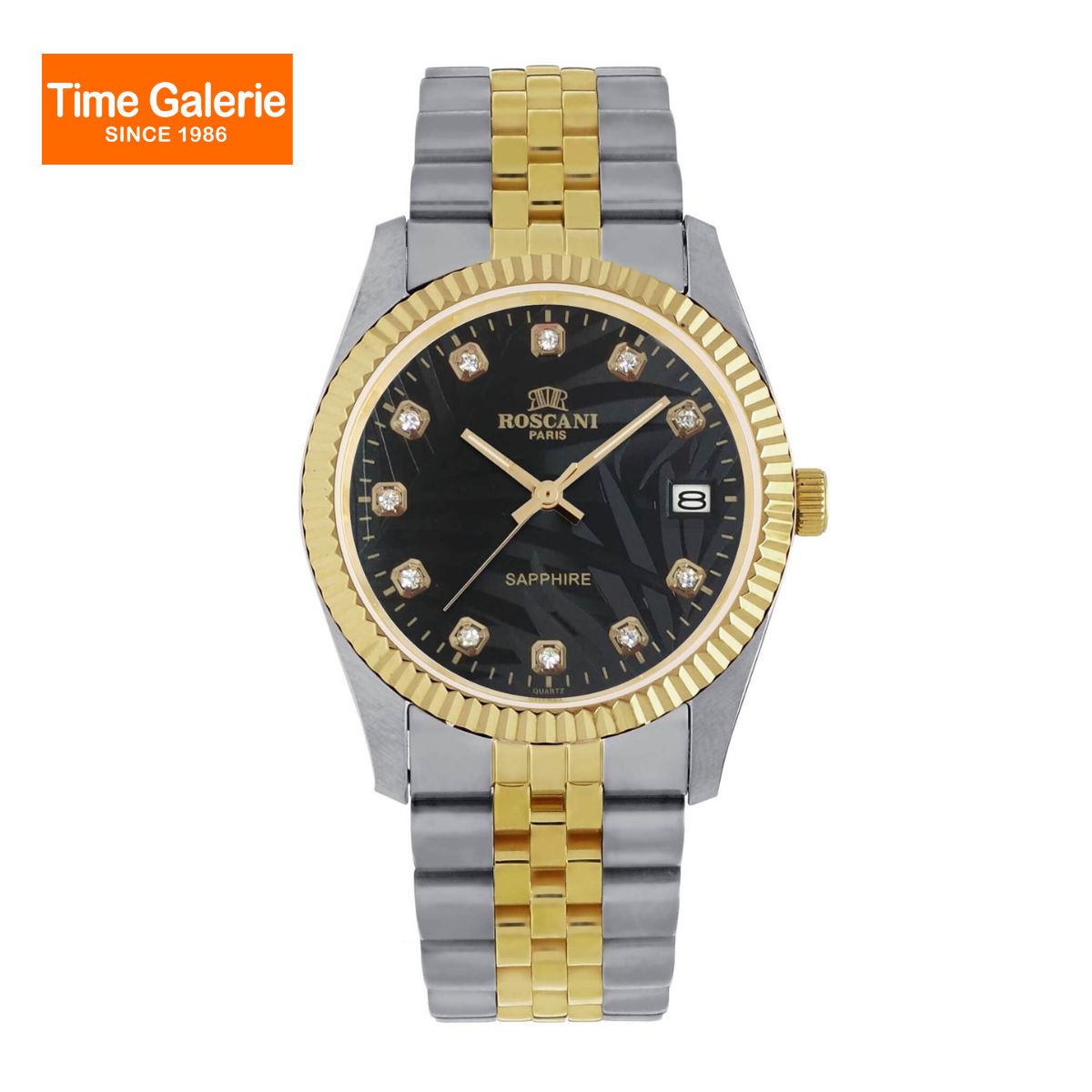 ROSCANI ROSW497793 Black Dial Stainless Steel Strap Analog Women Watch