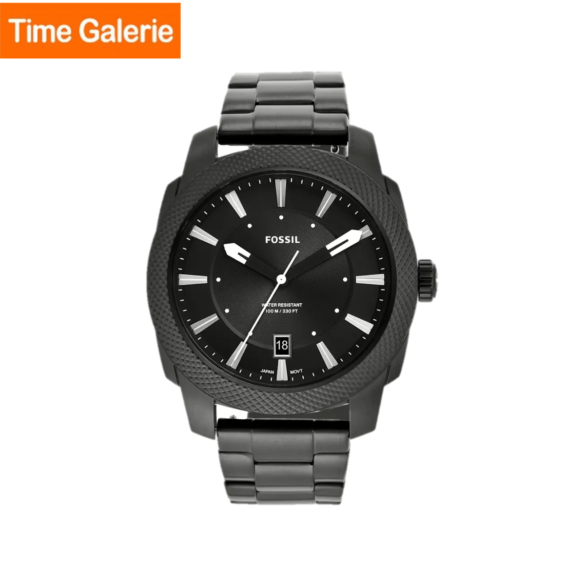 Fossil FS5970 Machine Three-Hand Date Smoke Stainless Steel Men Watch