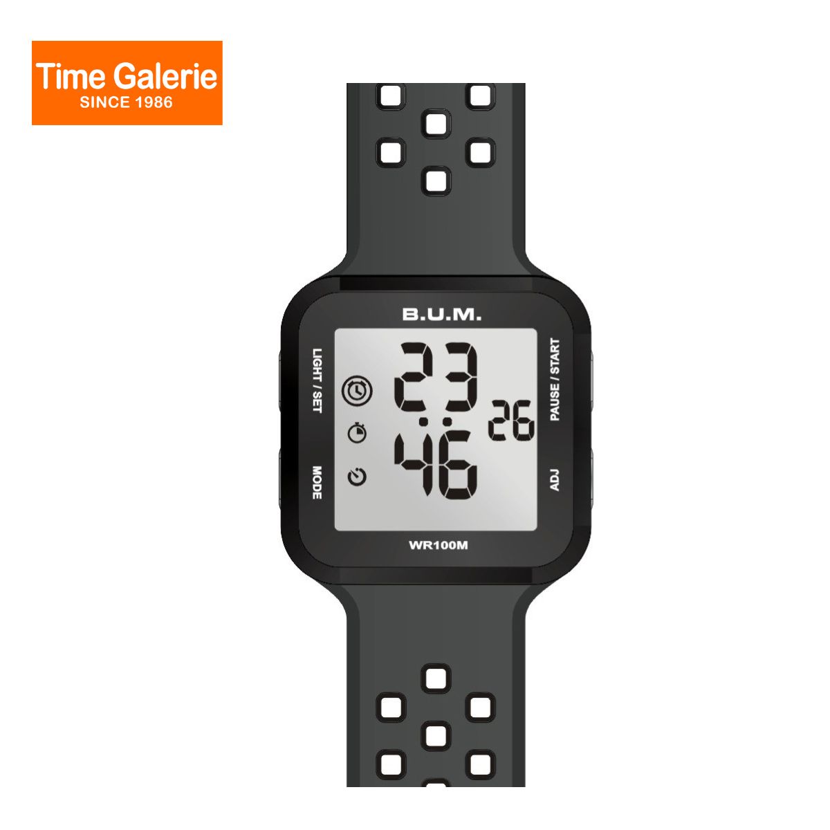 BUM Men BUMWBM02102 Black Strap Digital Watch