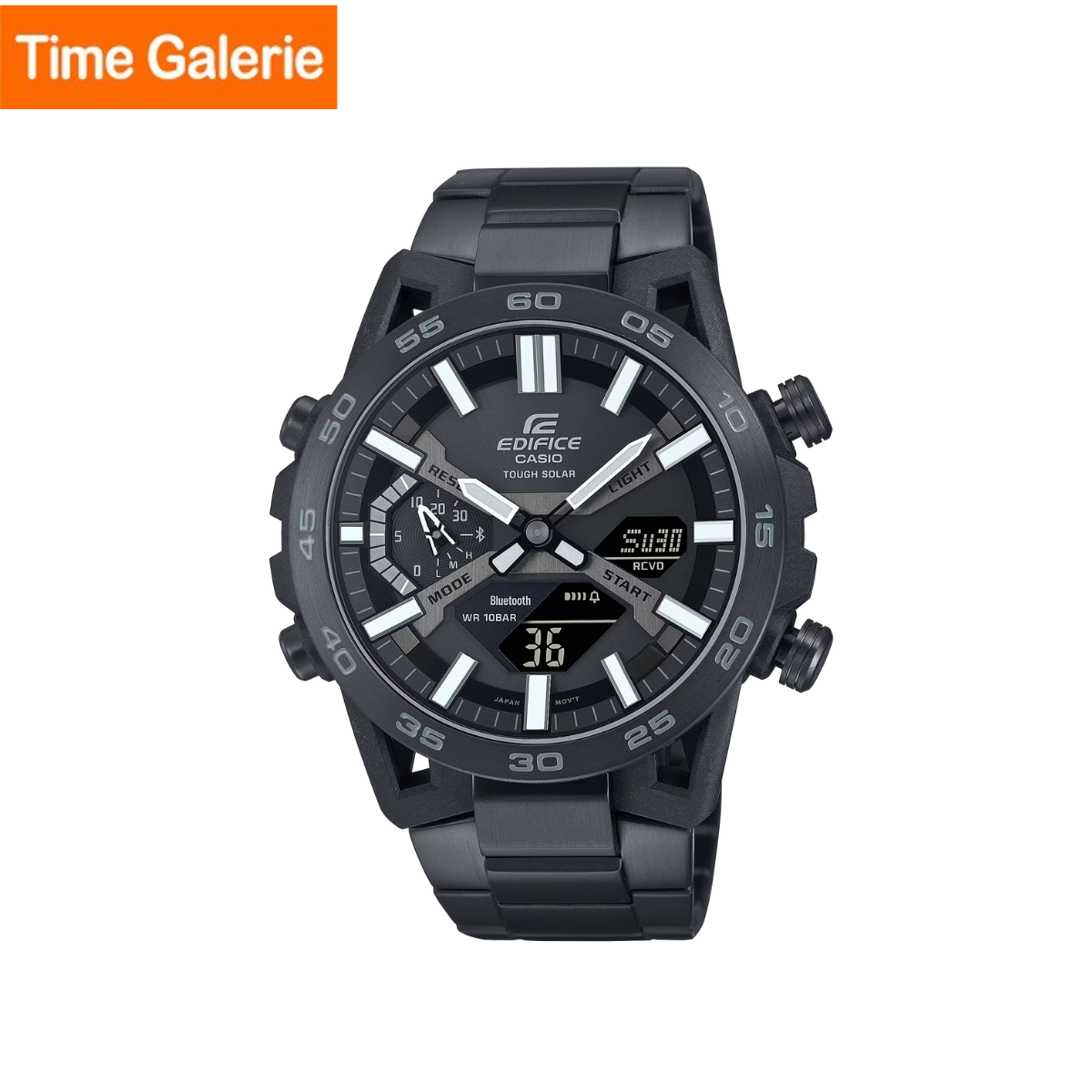 Casio Edifice ECB-2000DC-1B Black Stainless Steel Band Men Watch