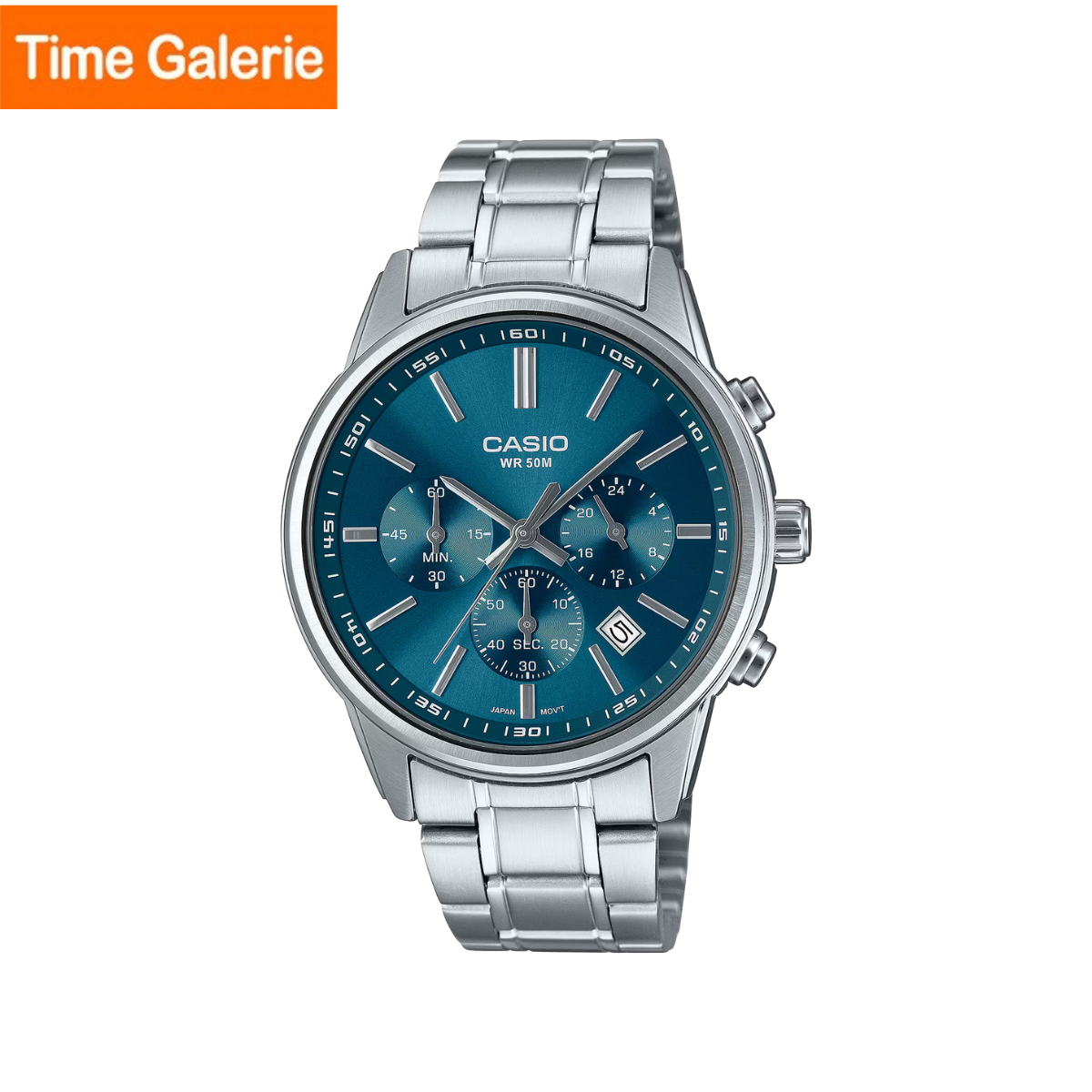 Casio General MTP-E515D-2A1V Silver Stainless Steel Band Men Watch